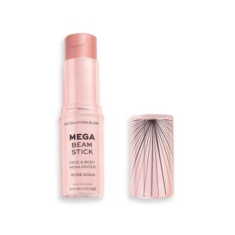 Makeup Revolution хайлайтър стик за лице и тяло Glow Mega Beam Gold ...